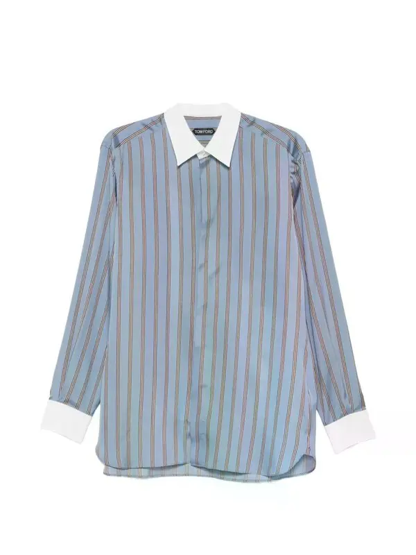 TOM FORD Striped Shirt - Blue
