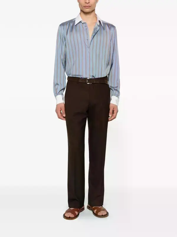 TOM FORD Striped Shirt - Blue