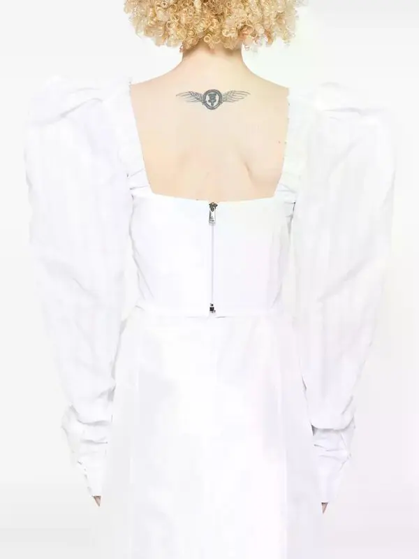 VIVIENNE WESTWOOD Puff Sleeve Sweetheart Blouse - White