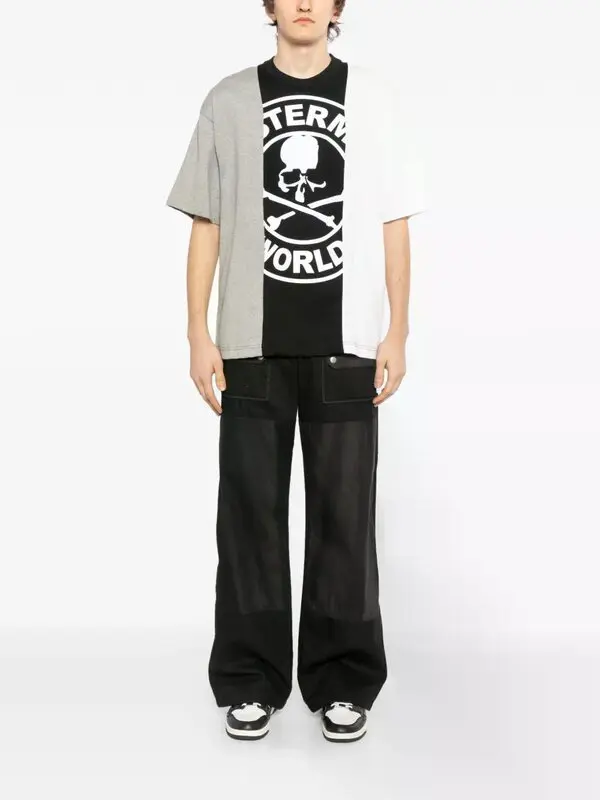 MASTERMIND WORLD Colourblock Skull Graphic T-shirt