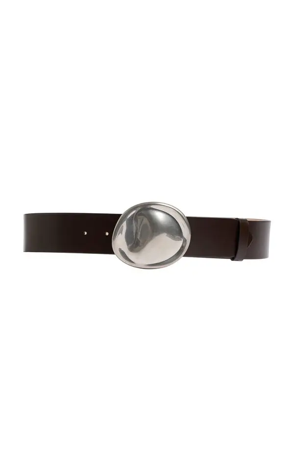 Khaite Keefe 90cm Leather Belt - Brown