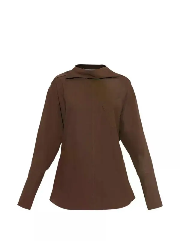 Issey Miyake Pocket Collar Shirt - Neutrals