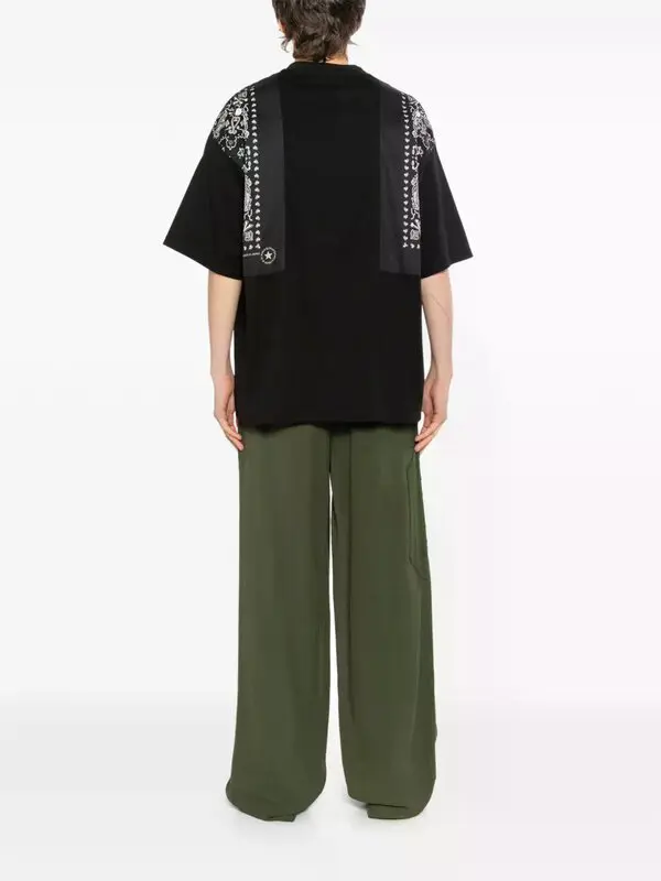 MASTERMIND WORLD Bandana Panelled T-shirt - Black
