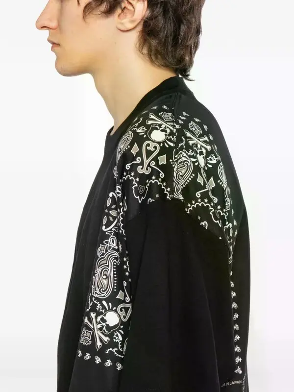 MASTERMIND WORLD Bandana Panelled T-shirt - Black