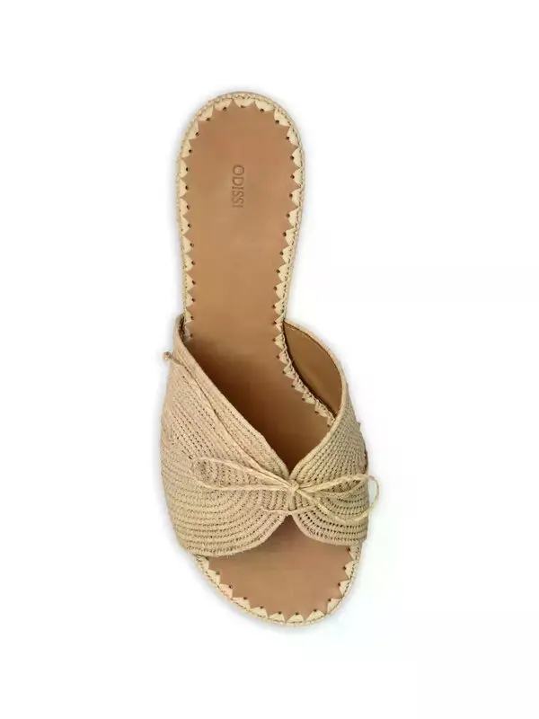 ODISSI Bow-detail Open Toe Sandals - Neutrals