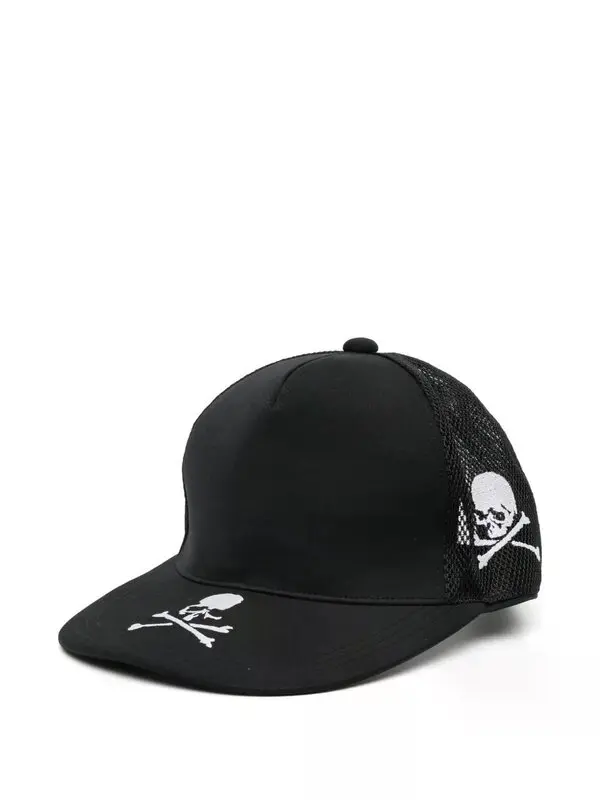 MASTERMIND WORLD Skull-embroidered Mesh Cap - Black
