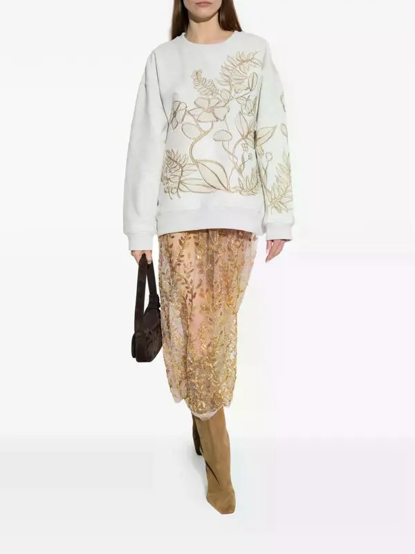 Munthe Floral-embroidered Sweatshirt