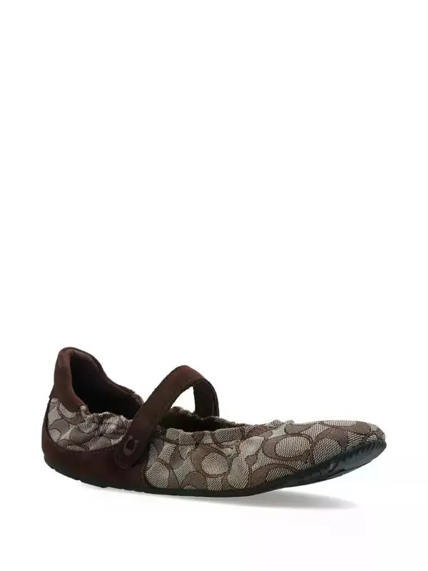 COACH Patterned Strap Ballet Flats - Neutrals
