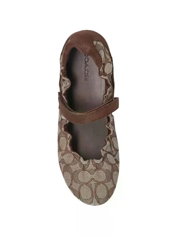 COACH Patterned Strap Ballet Flats - Neutrals