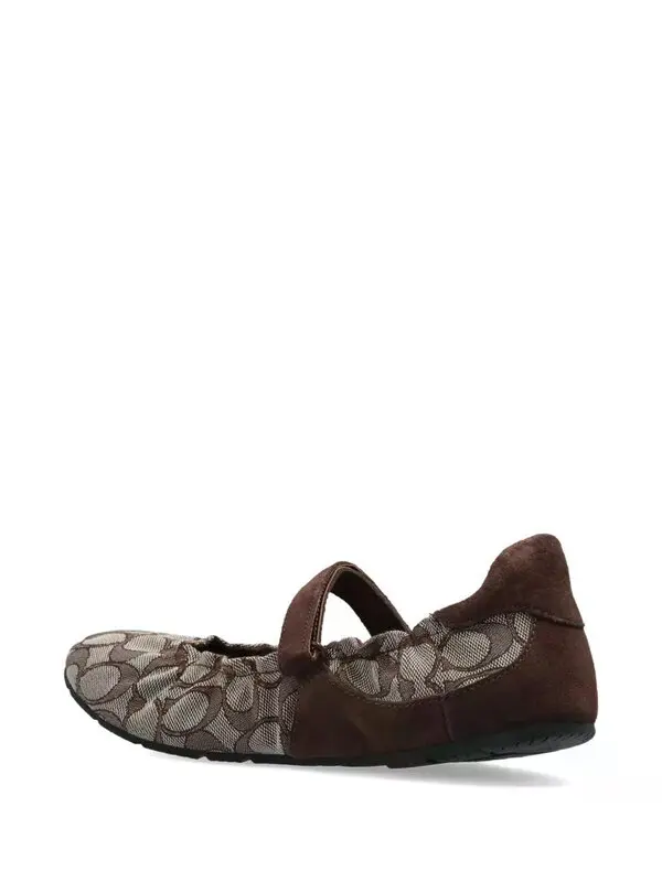 COACH Patterned Strap Ballet Flats - Neutrals