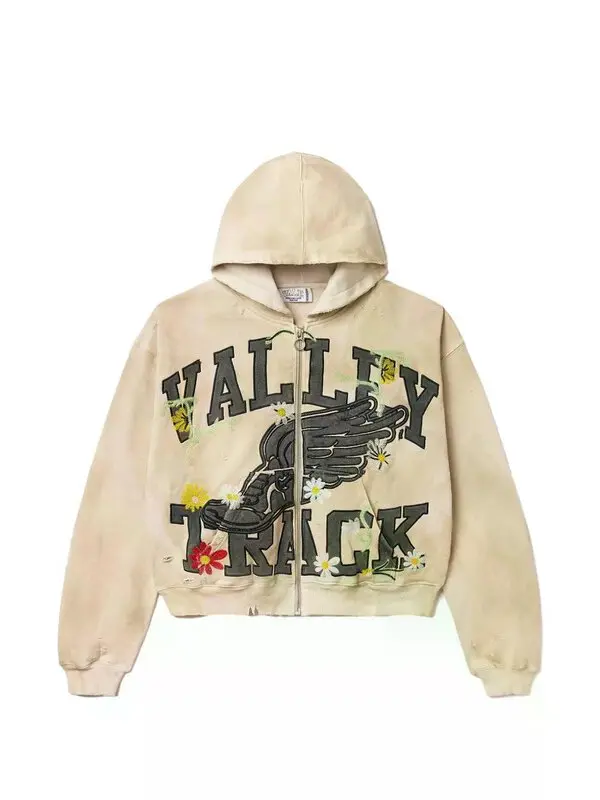 VALE FOREVER Garden Zip-up Hoodie - Neutrals
