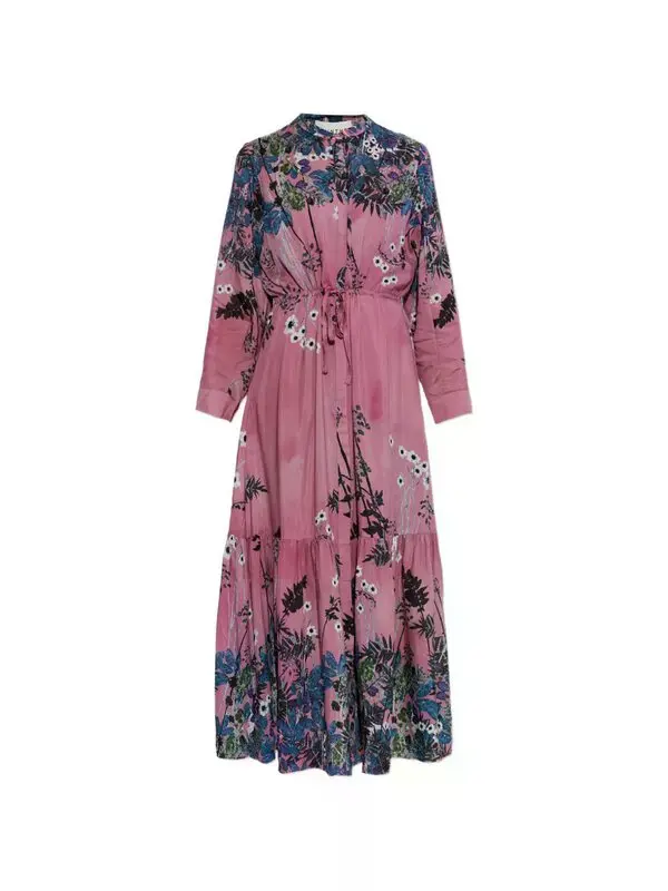 Munthe Bernadette Floral Midi Dress - Pink