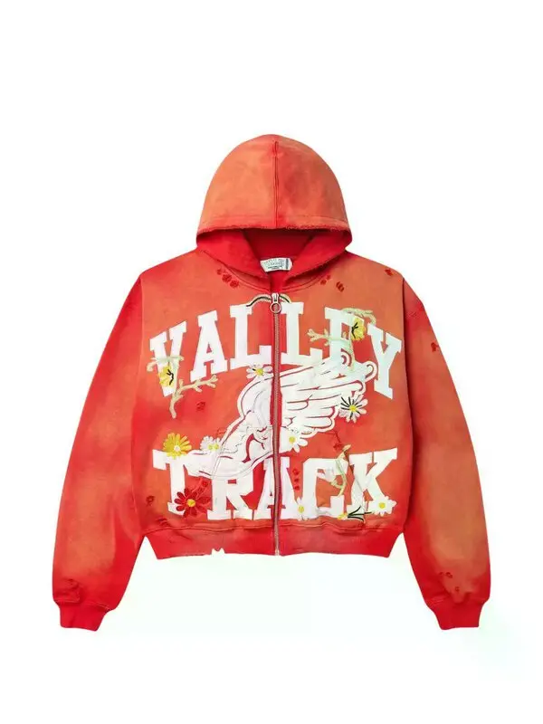 VALE FOREVER Long-sleeve Zip Hoodie - Orange