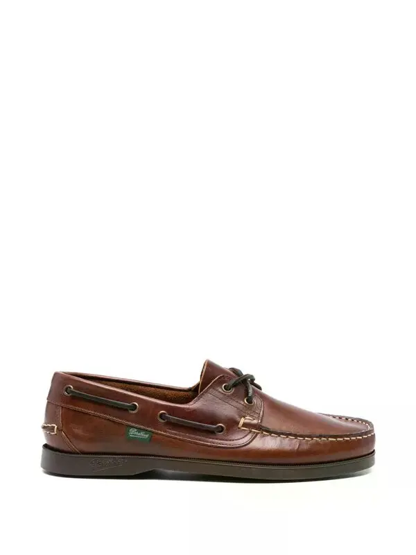 Paraboot Leather Boat Shoes - Brown