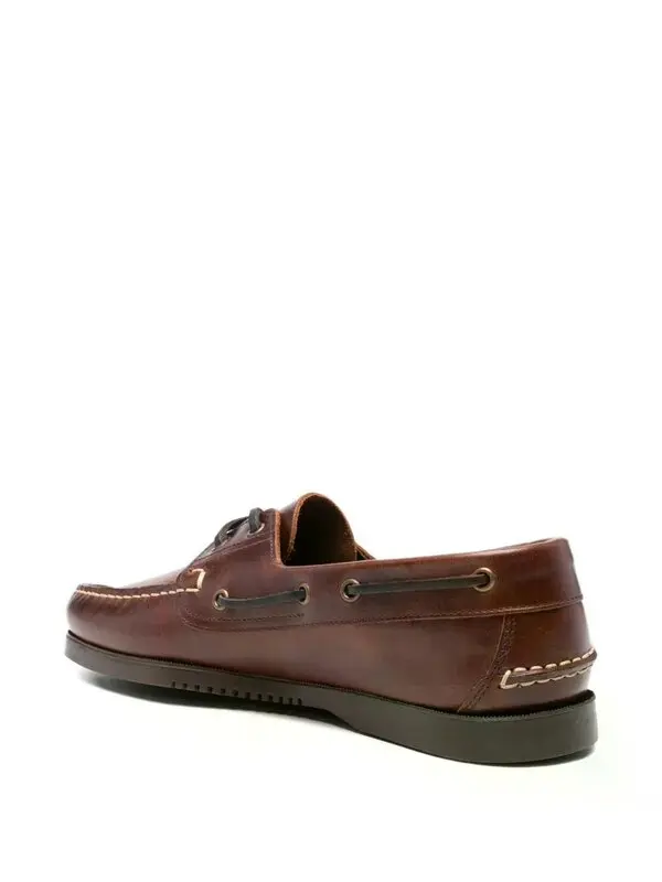 Paraboot Leather Boat Shoes - Brown