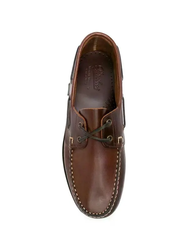 Paraboot Leather Boat Shoes - Brown