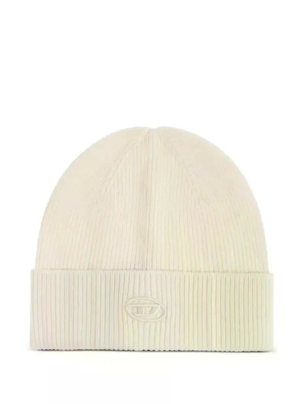 DIESEL Logo-detail Beanie - Neutrals
