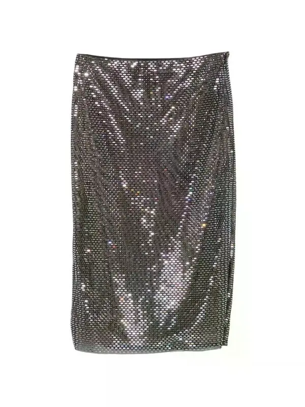 SELF-PORTRAIT Embellished Midi Skirt - Black