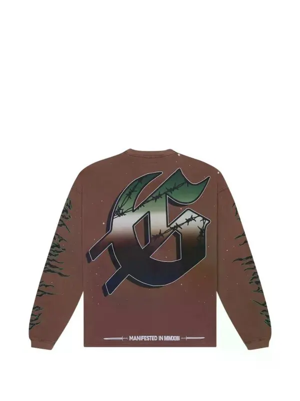 GODSPEED Graphic-print Long-sleeve Sweatshirt - Brown