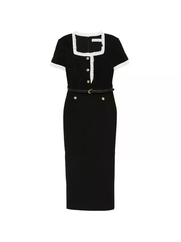 SELF-PORTRAIT Belted Midi Dress
