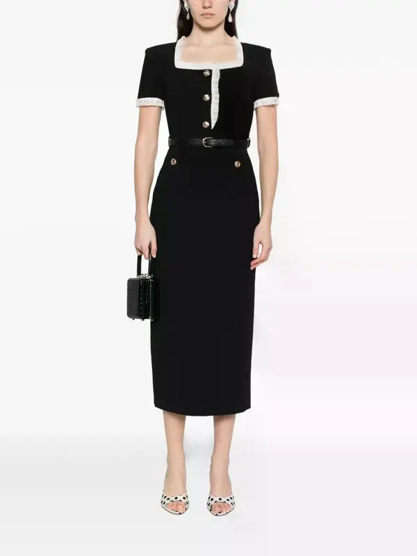 SELF-PORTRAIT Belted Midi Dress