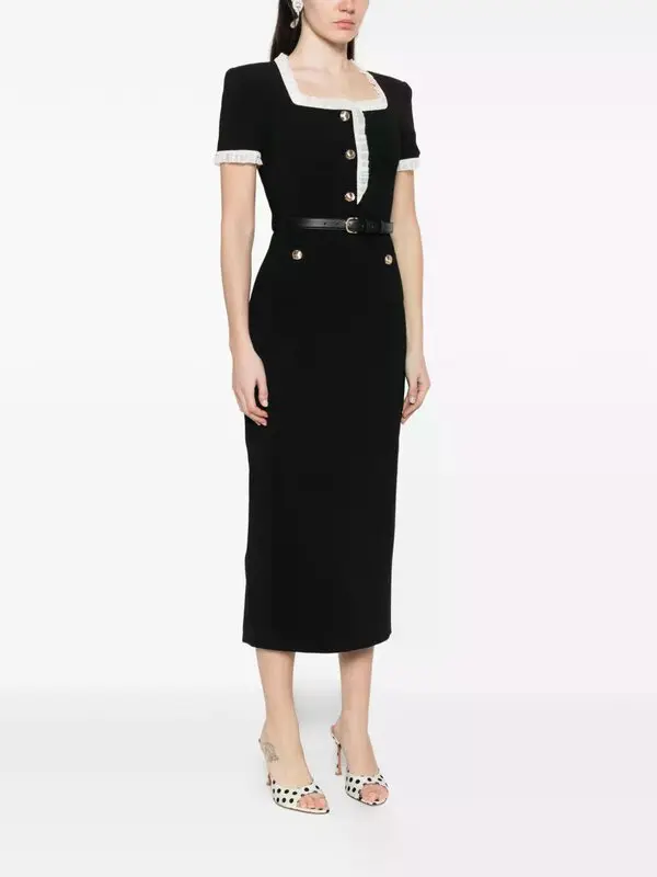 SELF-PORTRAIT Belted Midi Dress