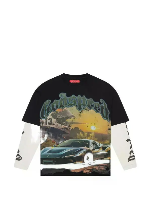 GODSPEED Layered Sunset Drift T-shirt - Black