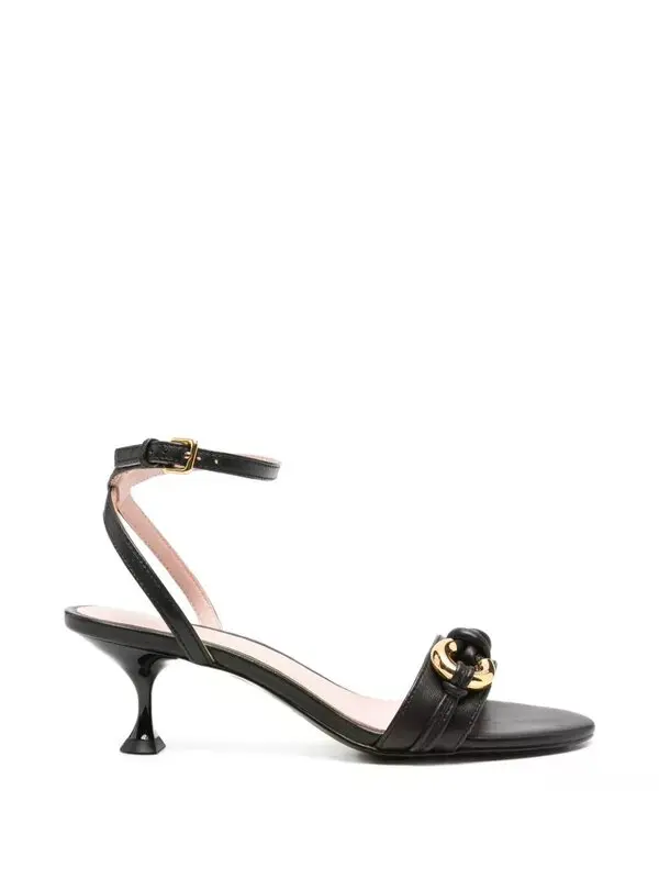 COCCINELLE Knot Leather Sandals - Black