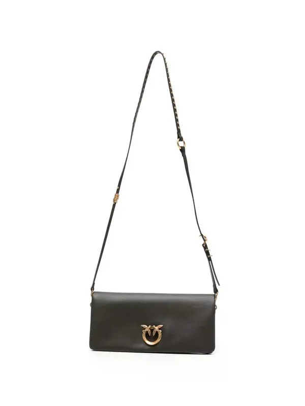 Pinko Love Bag Click Soft Horizontal Medium Crossbody Clutch In Leather