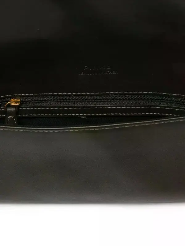 Pinko Love Bag Click Soft Horizontal Medium Crossbody Clutch In Leather