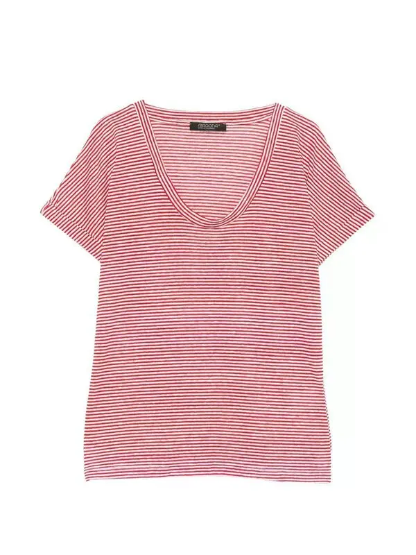 ARAGONA Striped T-shirt - Red