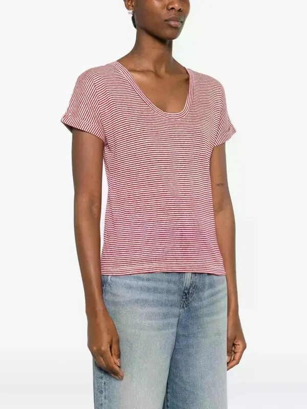 ARAGONA Striped T-shirt - Red