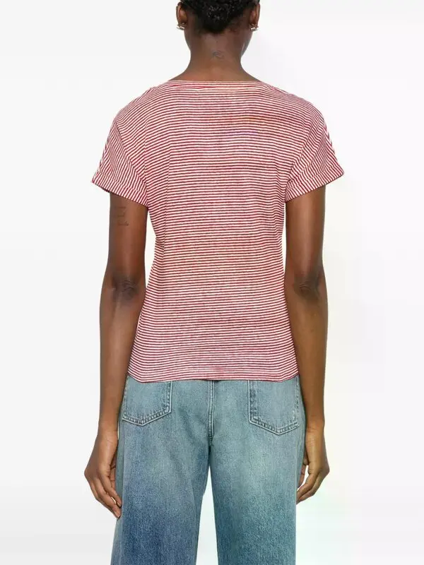 ARAGONA Striped T-shirt - Red