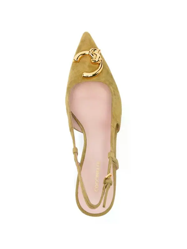 COCCINELLE Buckle Pointed-toe Pumps - Green