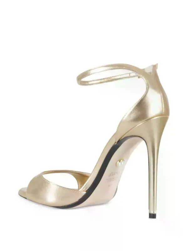 ALEVI MILANO Bar 110 Leather Pumps - Gold