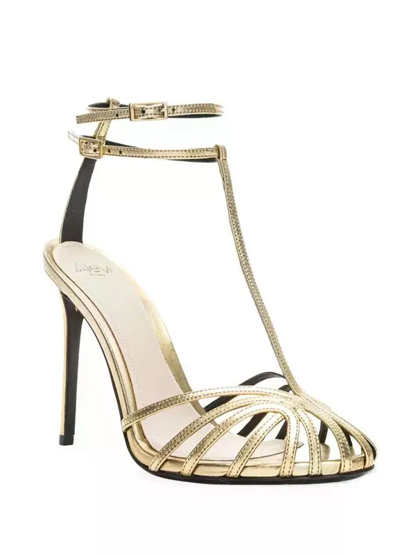 ALEVI MILANO Stella 110 Leather Pumps - Gold