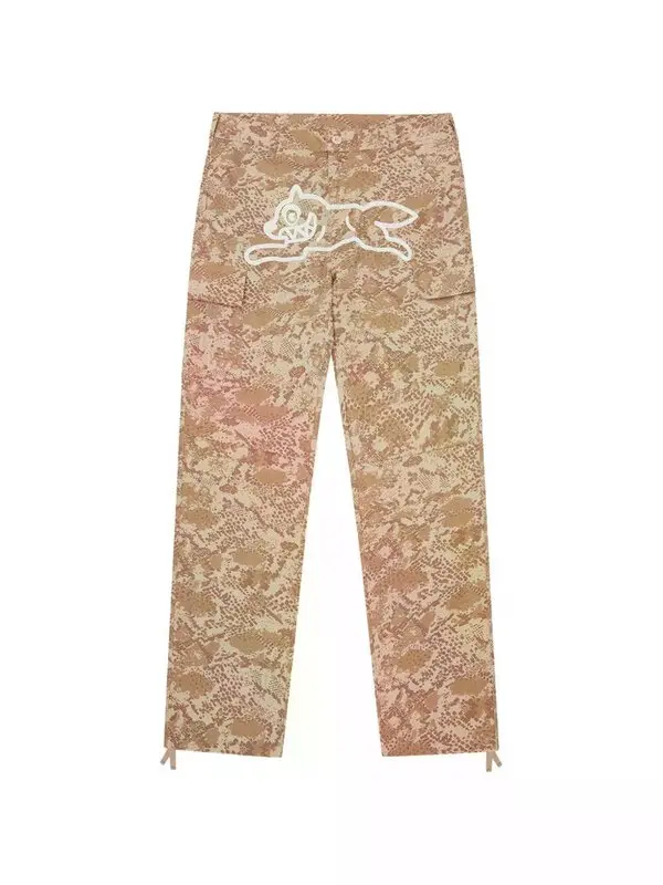 ICECREAM Printed Cargo Trousers - Brown
