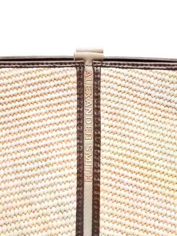 ALEXANDER SMITH Large Lauren Braided-handle Tote Bag - Neutrals