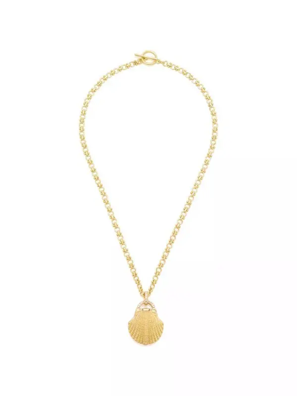 OCEANUS Shell Pendant Necklace - Gold