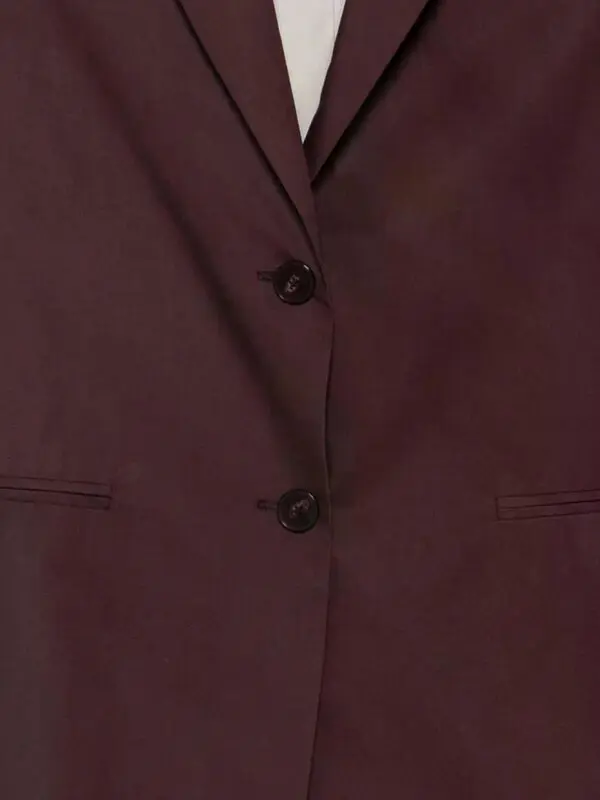 ALYSI Lapel Collar Button Jacket - Brown