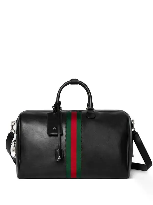 Gucci Medium Leather Duffle Bag - Black
