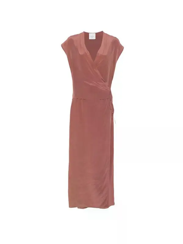 ALYSI V-neck Maxi Wrap Dress - Brown