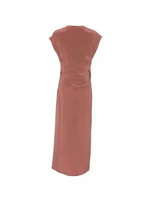 ALYSI V-neck Maxi Wrap Dress - Brown