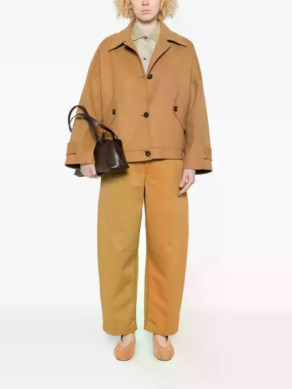 Closed Flap-pocket Buttoned Jacket - Neutrals