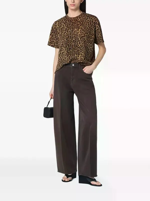 6397 Leopard-print Short-sleeve T-shirt - Brown