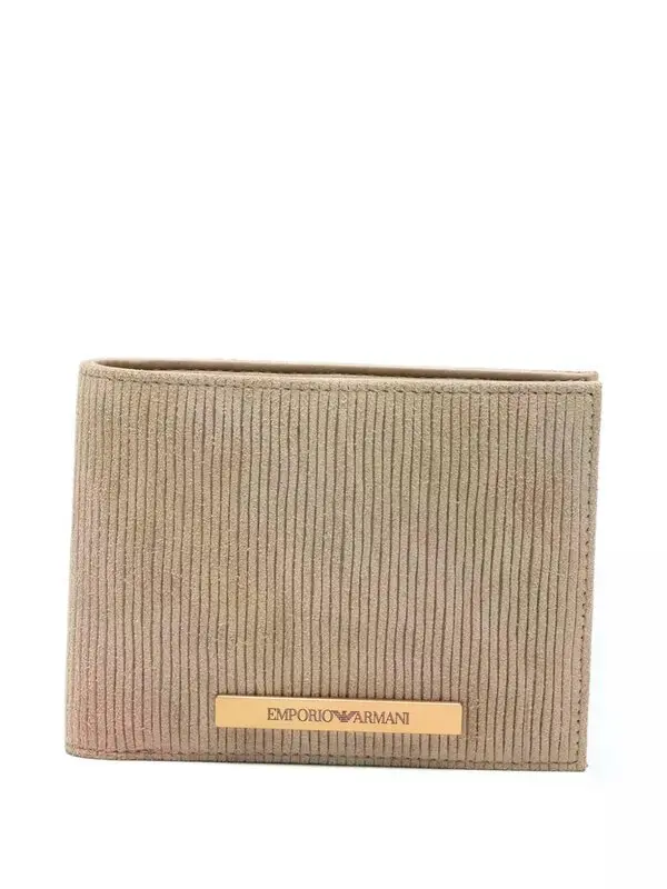 Emporio Armani Ruffled-design Wallet - Neutrals