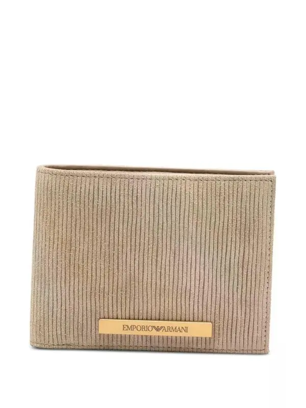 Emporio Armani Ruffled-design Wallet - Neutrals