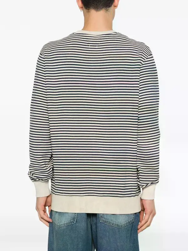 MC2 SAINT BARTH Striped Embroidered Sweatshirt - Neutrals