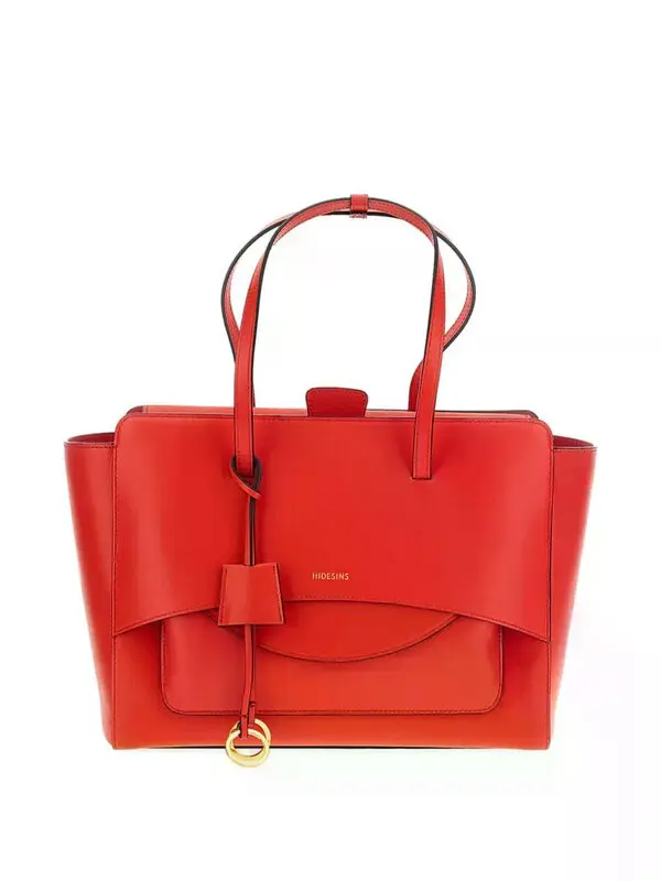 HIDESINS Large Flap Tote Bag - Red