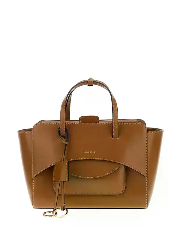 HIDESINS Top Handle Leather Tote Bag - Brown